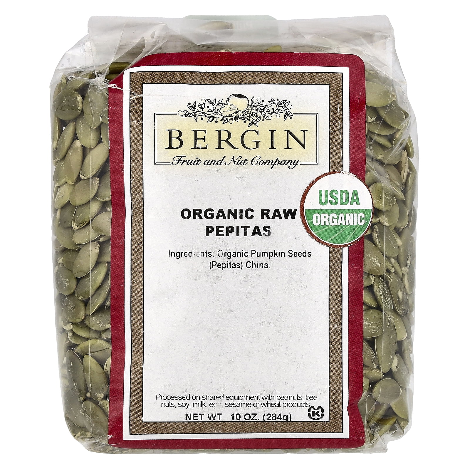 Bergin Fruit and Nut Company Organic Raw Pepitas, 10 oz (284 g ...