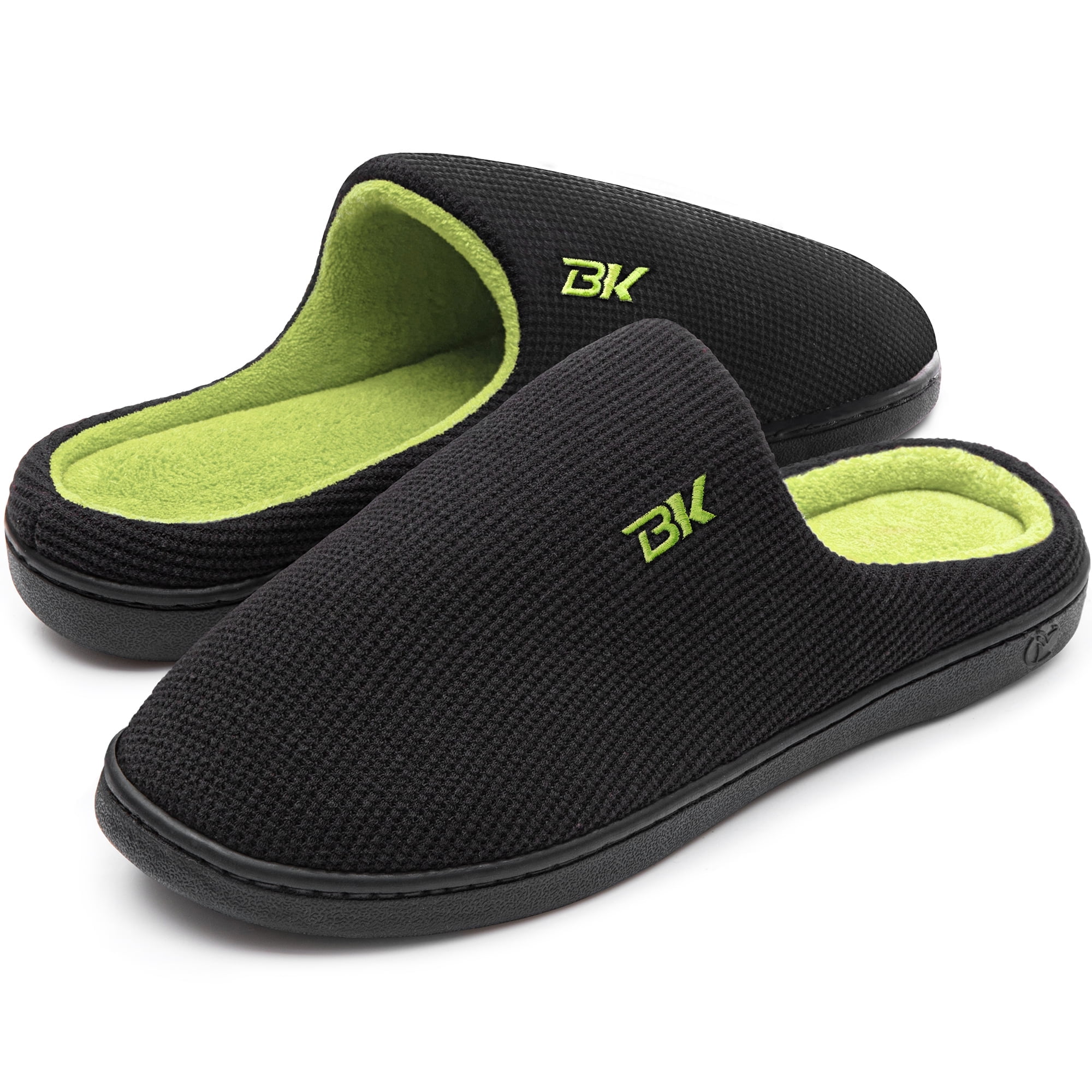 Bergman Kelly Men's Memory Foam Slippers, Two-Tone Indoor/Outdoor Clogs ...