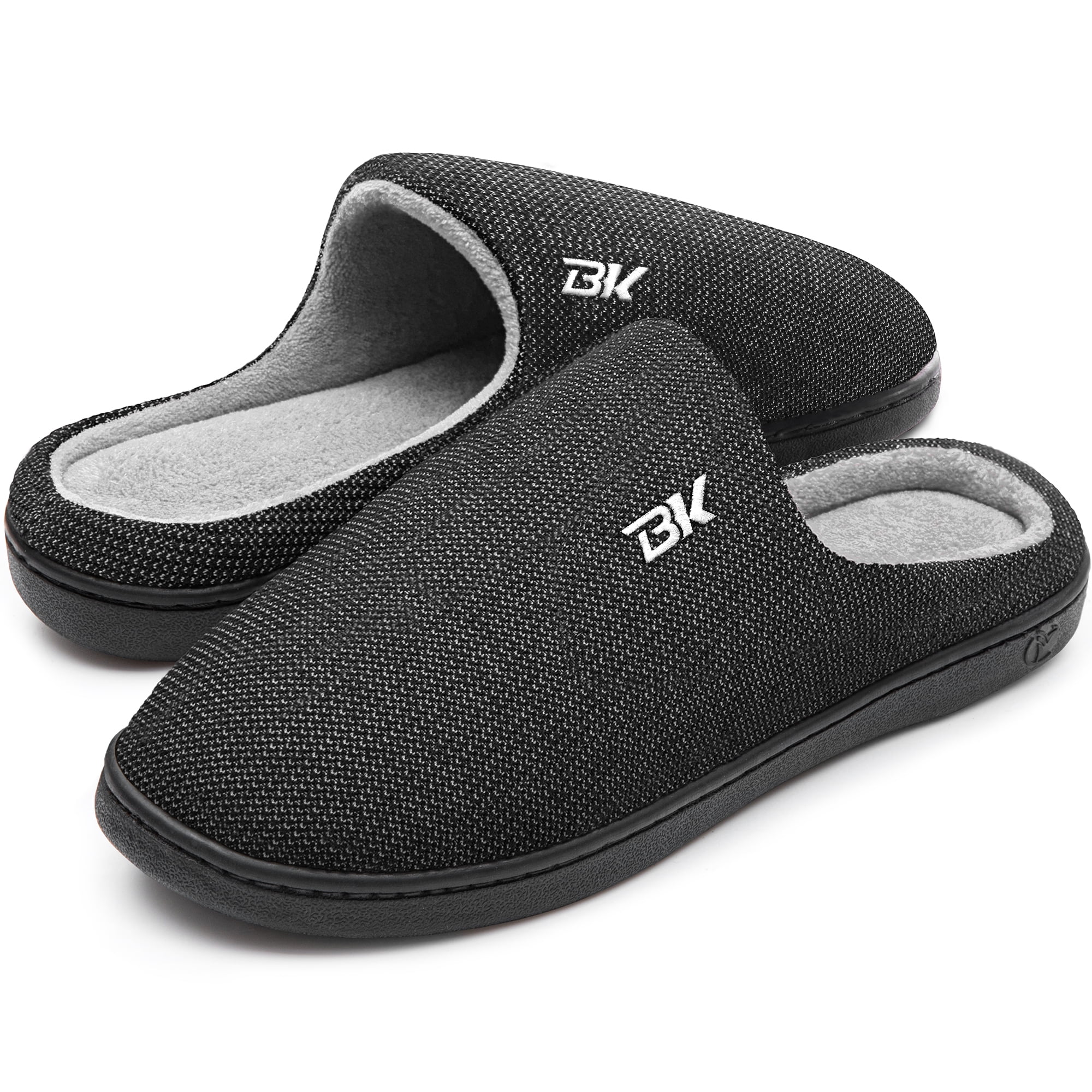 Bergman Kelly Men's Two-Tone Non-Slip Indoor/Outdoor Slippers w/ Memory ...