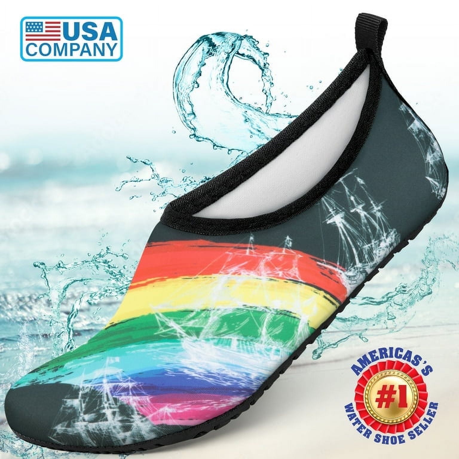 Bergman Kelly Mens and Womens Water Shoes, Aqua Socks, Stretchy Mesh ...