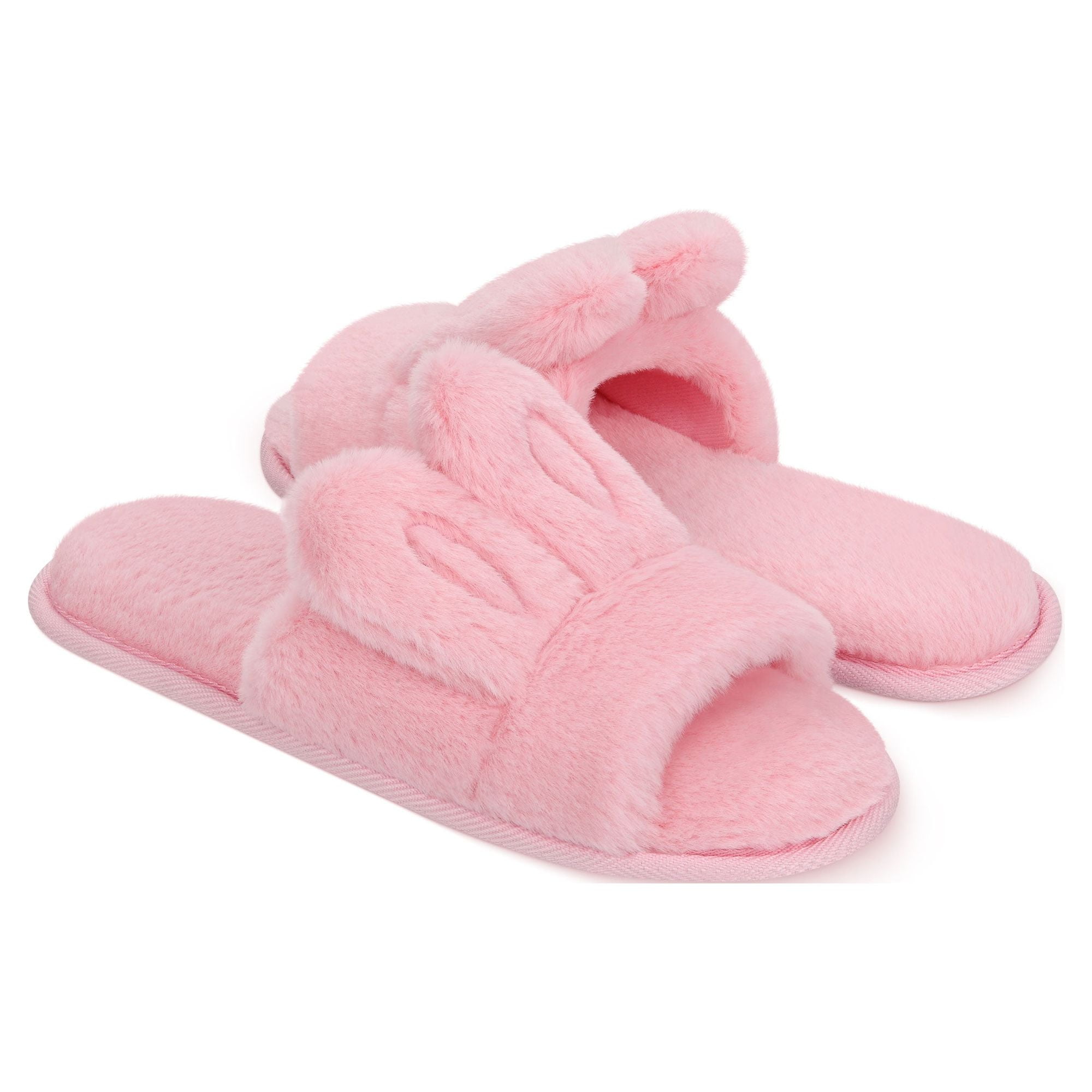 Bergman Kelly Open Toe Bunny Shaped Slippers for Women - Scuff Style ...