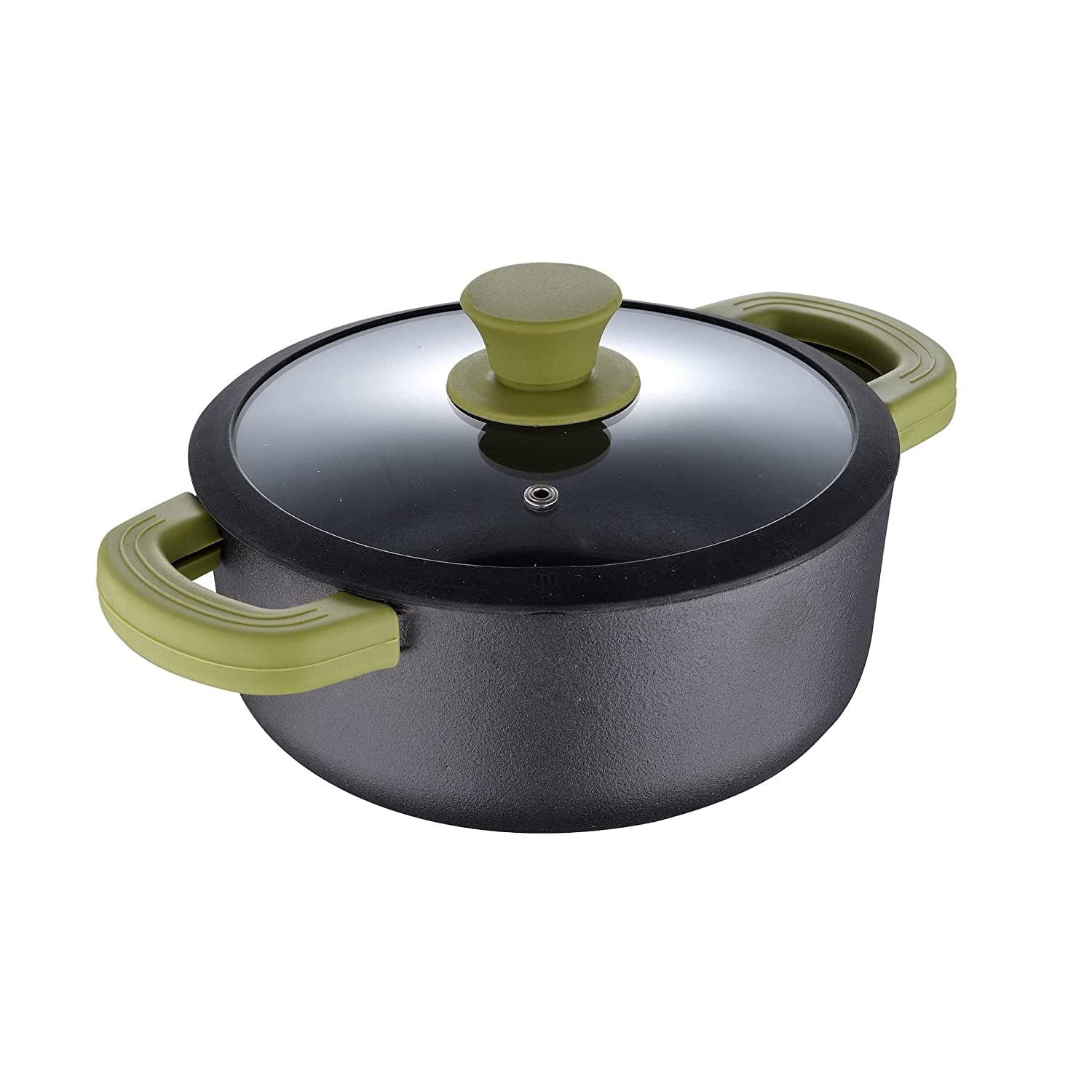 Bergner Elements PreSeasoned Cast Iron HandiCasseroleBiryani Pot with ...