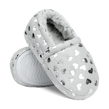 Wonder Nation Girls Metallic Scuff Slippers, Sizes 13/1-6 - Walmart.com
