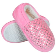 HOMEHOT Girls Bedroom Slippers, Memory Foam, Indoor Outdoor, Rubber ...