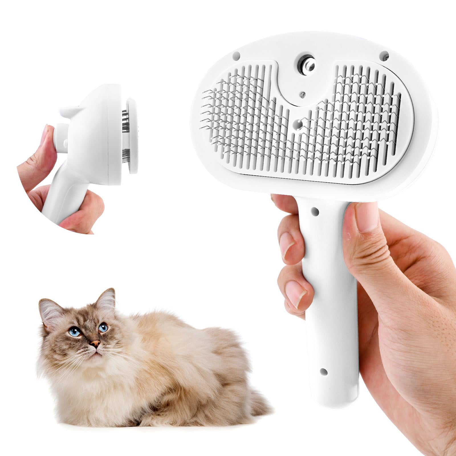 Beriamio Cat Steam Brush, Pet Steamy Brushes for Indoor Cats & Dogs ...