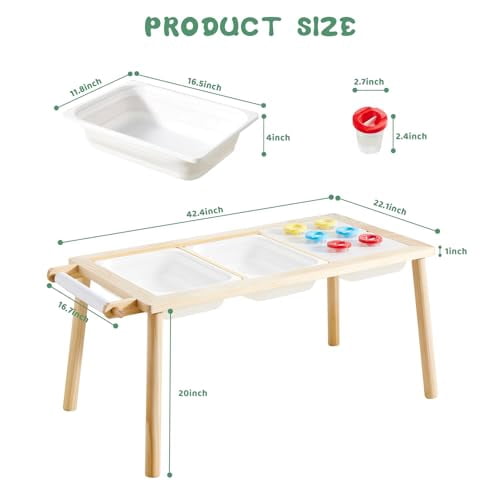 Beright 8 in 1 Children's Table, Play Sand Indoor Sensory Table, Kids ...