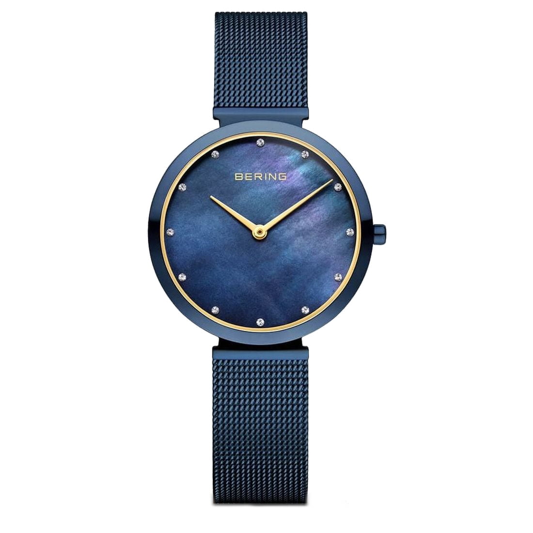 Bering Classic Blue Mother-of-Pearl Dial Women's Quartz Watch 18132-399 ...