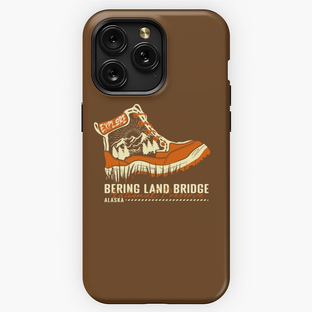 Bering Land Bridge Alaska Hiking Retro Art iPhone Case 17 16 15 14 13 ...