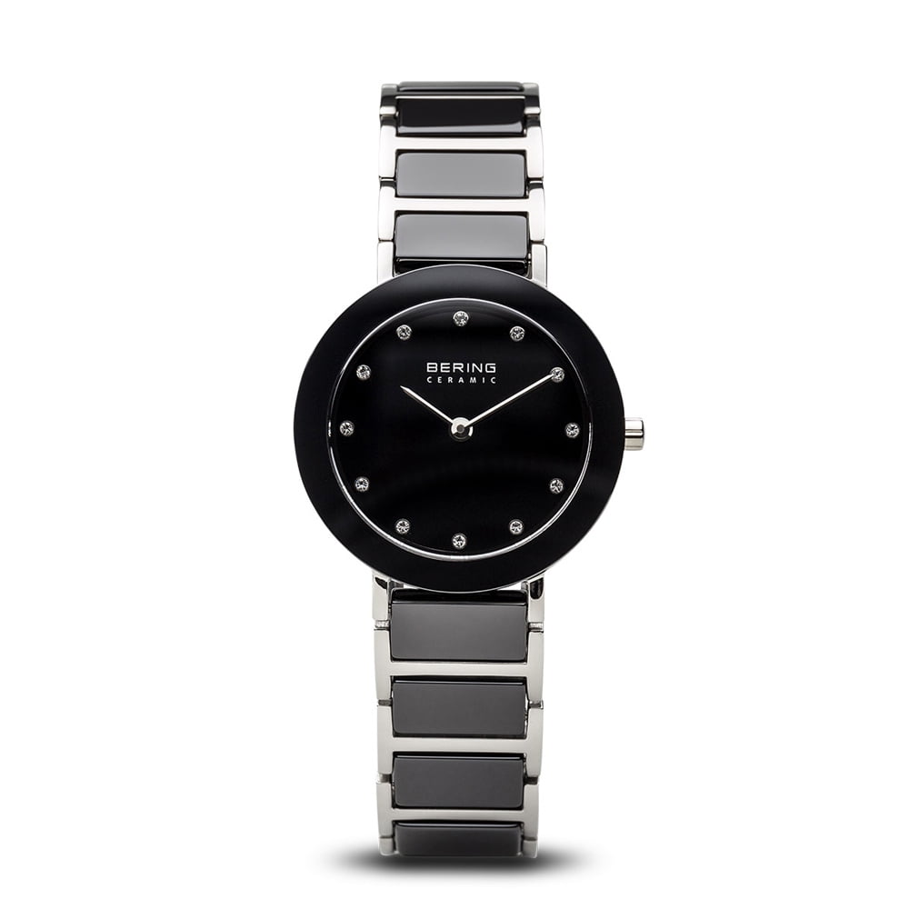 Bering Women's 29mm Black Ceramic Band Steel Case S. Sapphire Quartz ...