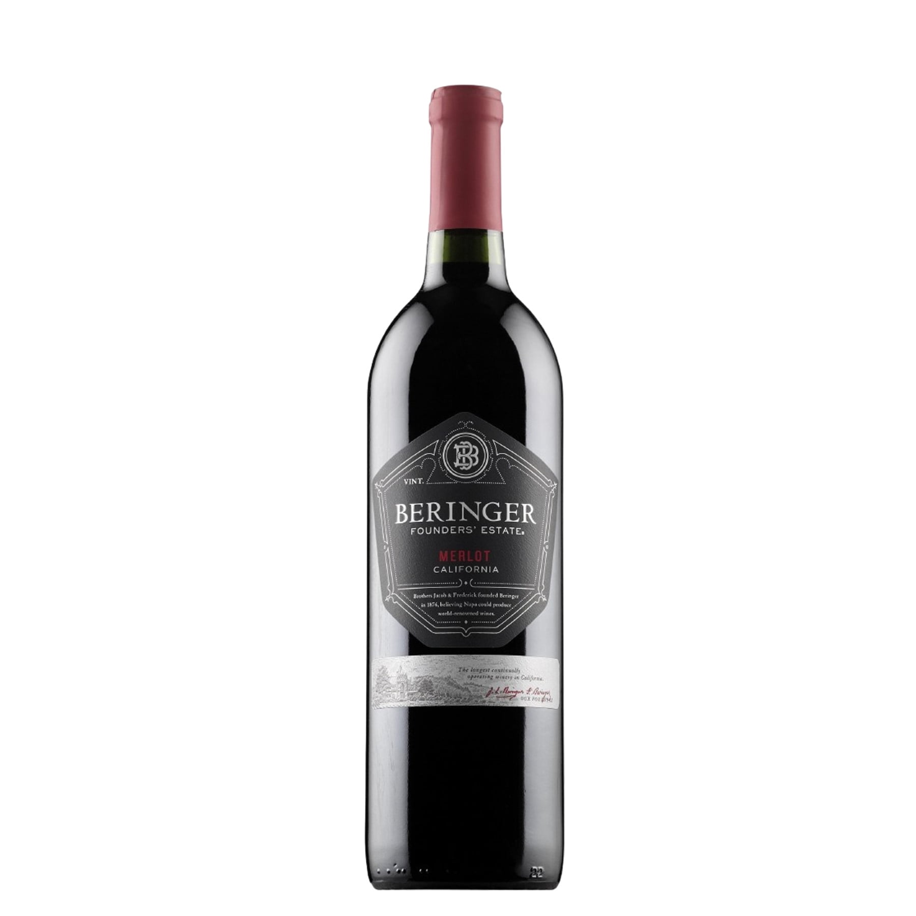 Beringer Founders' Estate Merlot California Red Wine, 750 ml Bottle, 13 ...