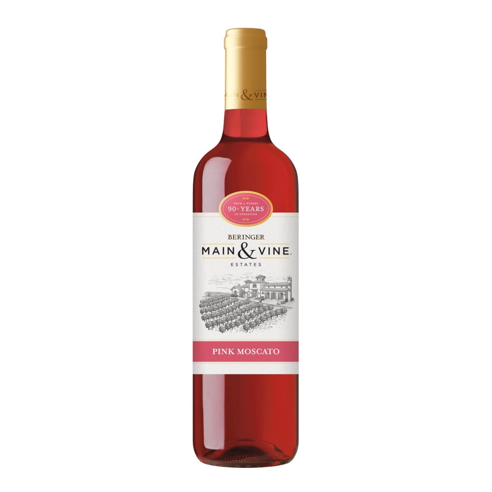 Beringer Main & Vine Pink Moscato Moscato California Rose Wine, 750 ml ...