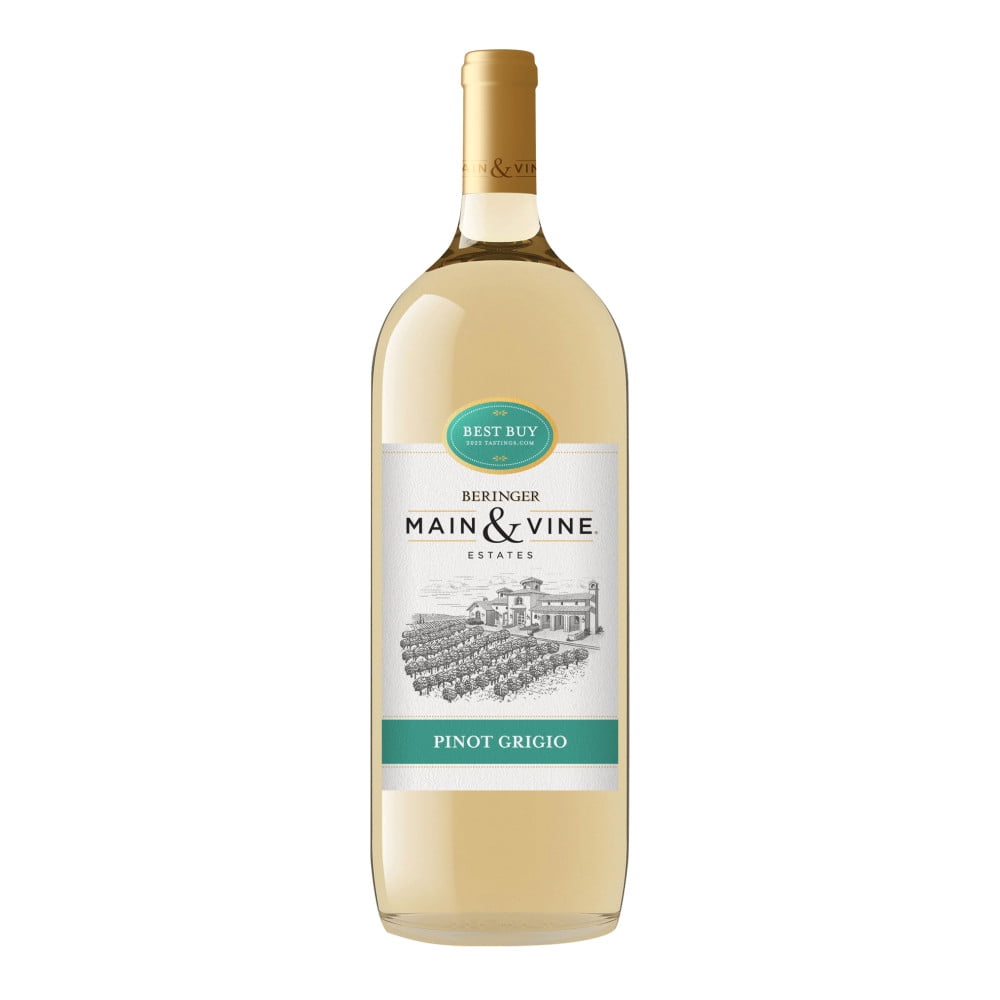 Beringer Main & Vine Pinot Grigio California White Wine, 1.5 L Bottle ...