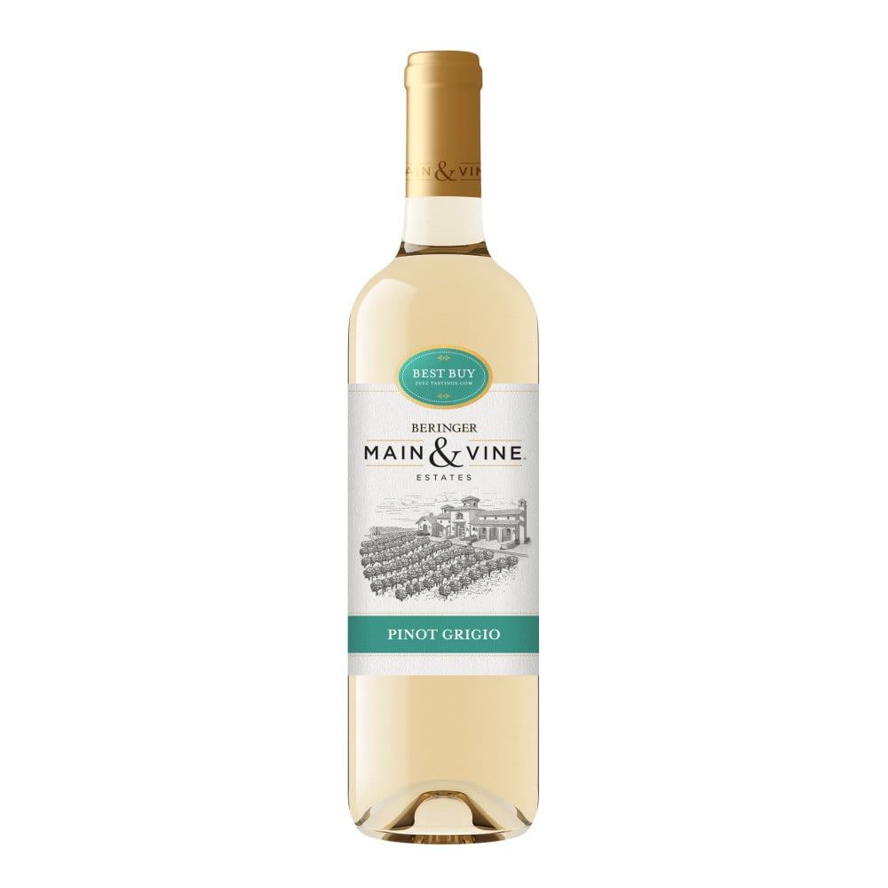 Beringer Main & Vine Pinot Grigio California White Wine, 750 ml Bottle ...