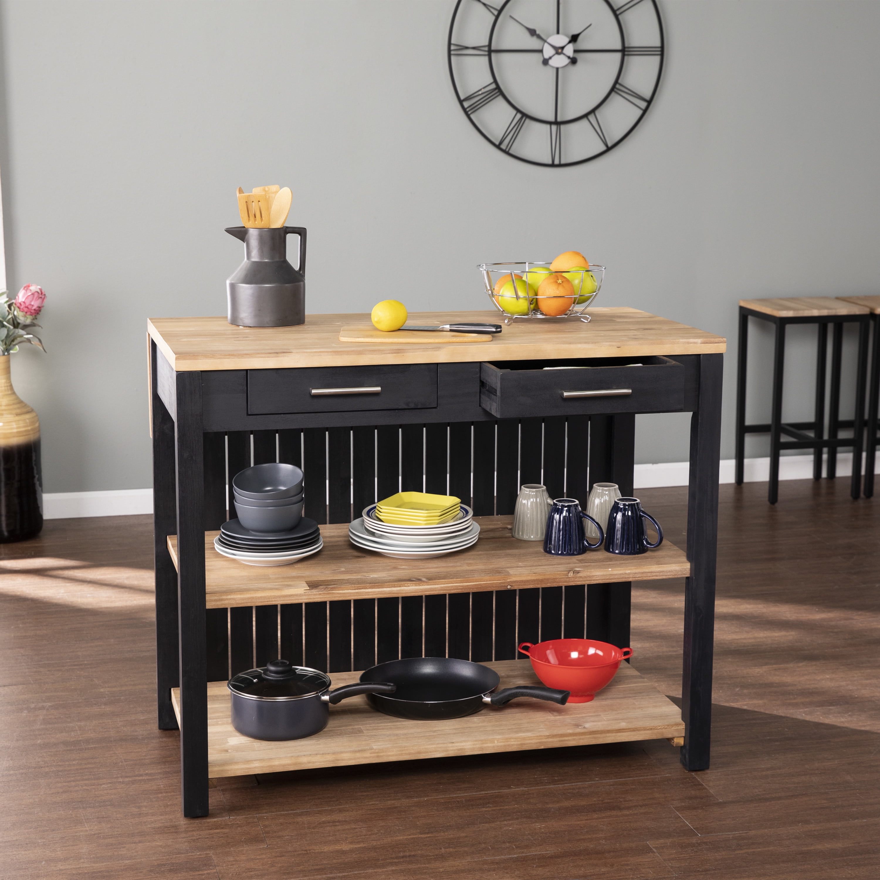 Berinksly Expandable Freestanding Kitchen Island - Walmart.com