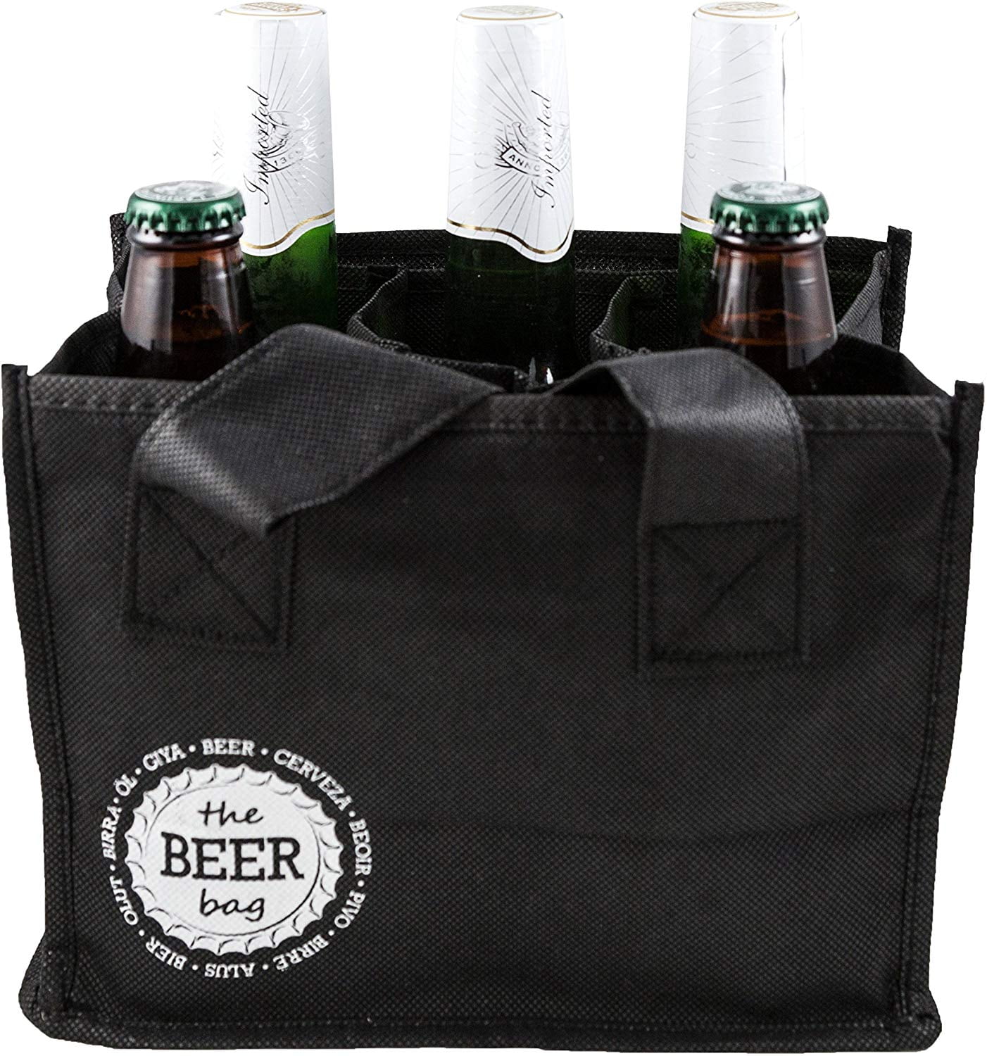Kole Imports Reusable Grocery Beer Shopping Bag - 6 Per Pack - Pack of ...