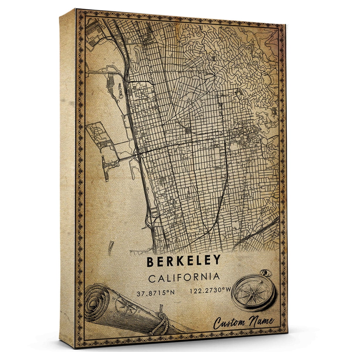 Berkeley Map Poster, California Map Art Poster, Canvas, Berkeley Map ...