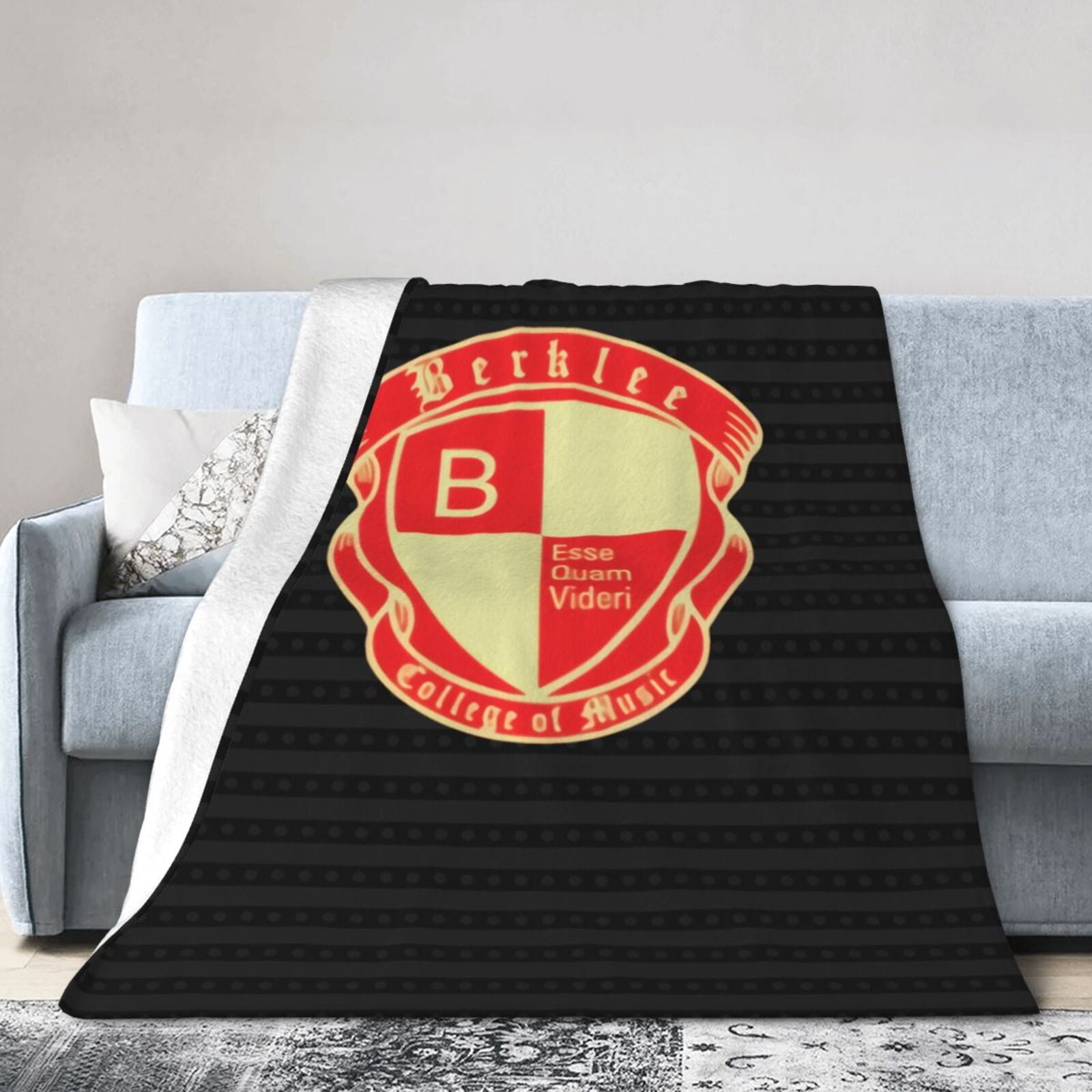 Berklee College Of Music Logo Blanket Large Luxury Fleece Soft Anti-Static Anti-Pilling Flannel ...