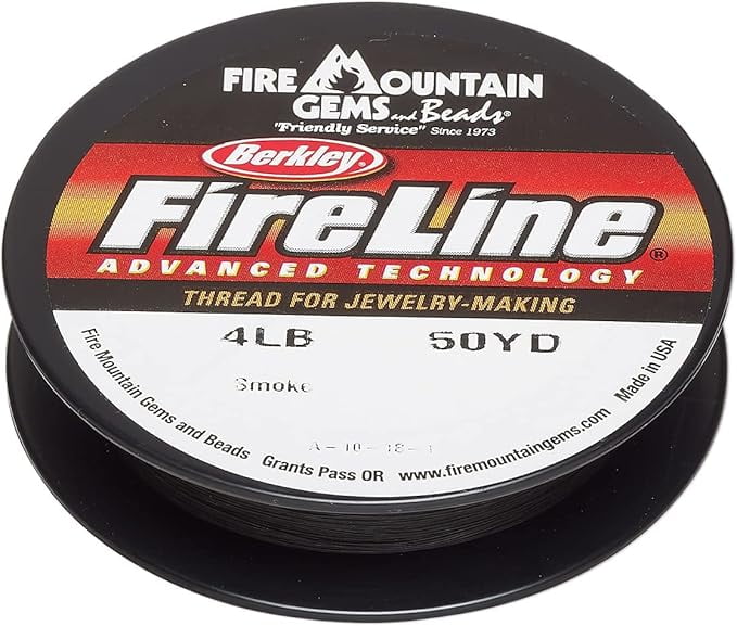 Berkley FireLine Braided Beading Thread 4-Pound Test Smoke Grey .005 ...
