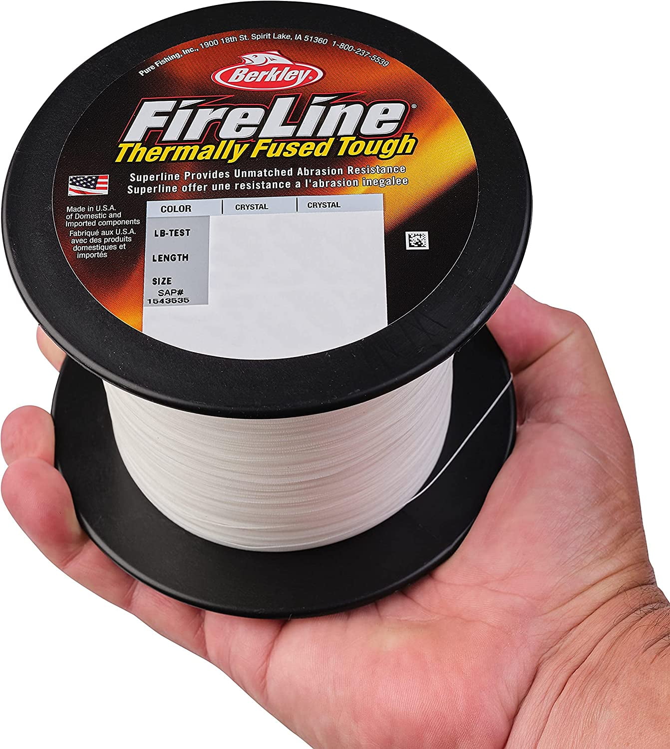 Berkley FireLine® Superline, Crystal, 30lb | 13.6kg Fishing Line ...