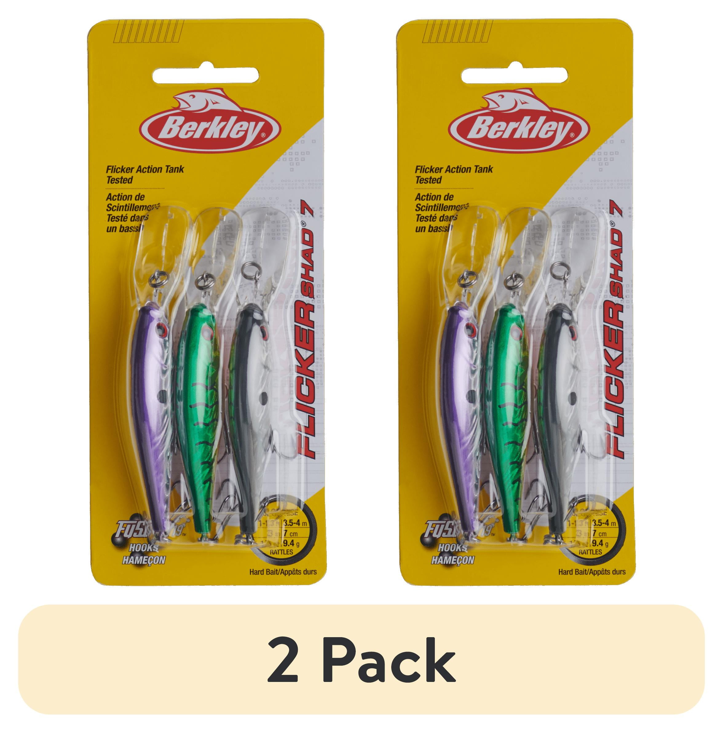 (2 pack) Berkley Flicker Shad Fishing Lure 3 Pack, Assorted Colors ...