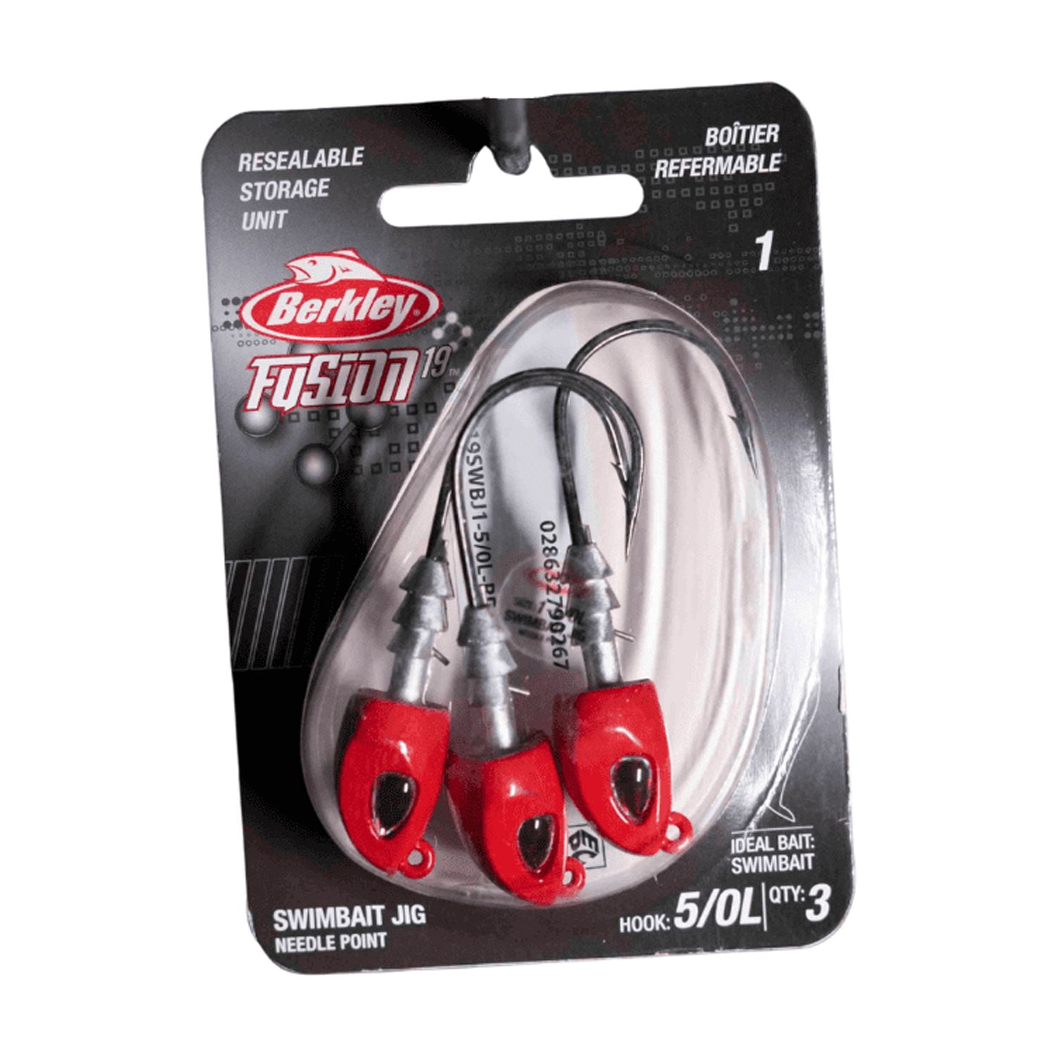 Berkley Fusion19 Swimbait Jighead, Red, Size 5/0 L, 1/4 oz. - Walmart.com