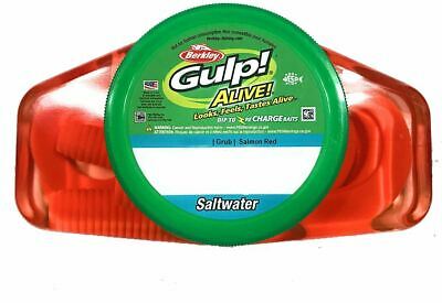 Berkley Gulp Alive Saltwater Grub, 6", Pint Tub, Salmon Red - Walmart.com