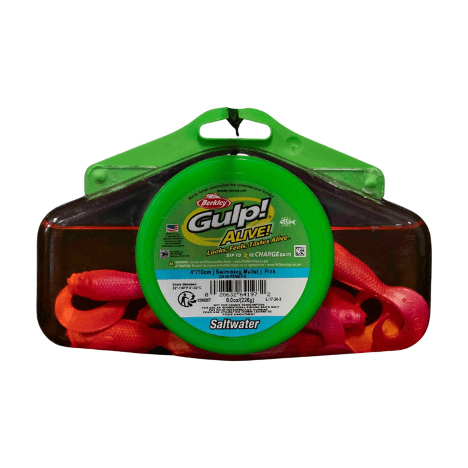Gulp! Alive! Saltwater Swimming Mullet Soft Bait for Fish Attractant ...