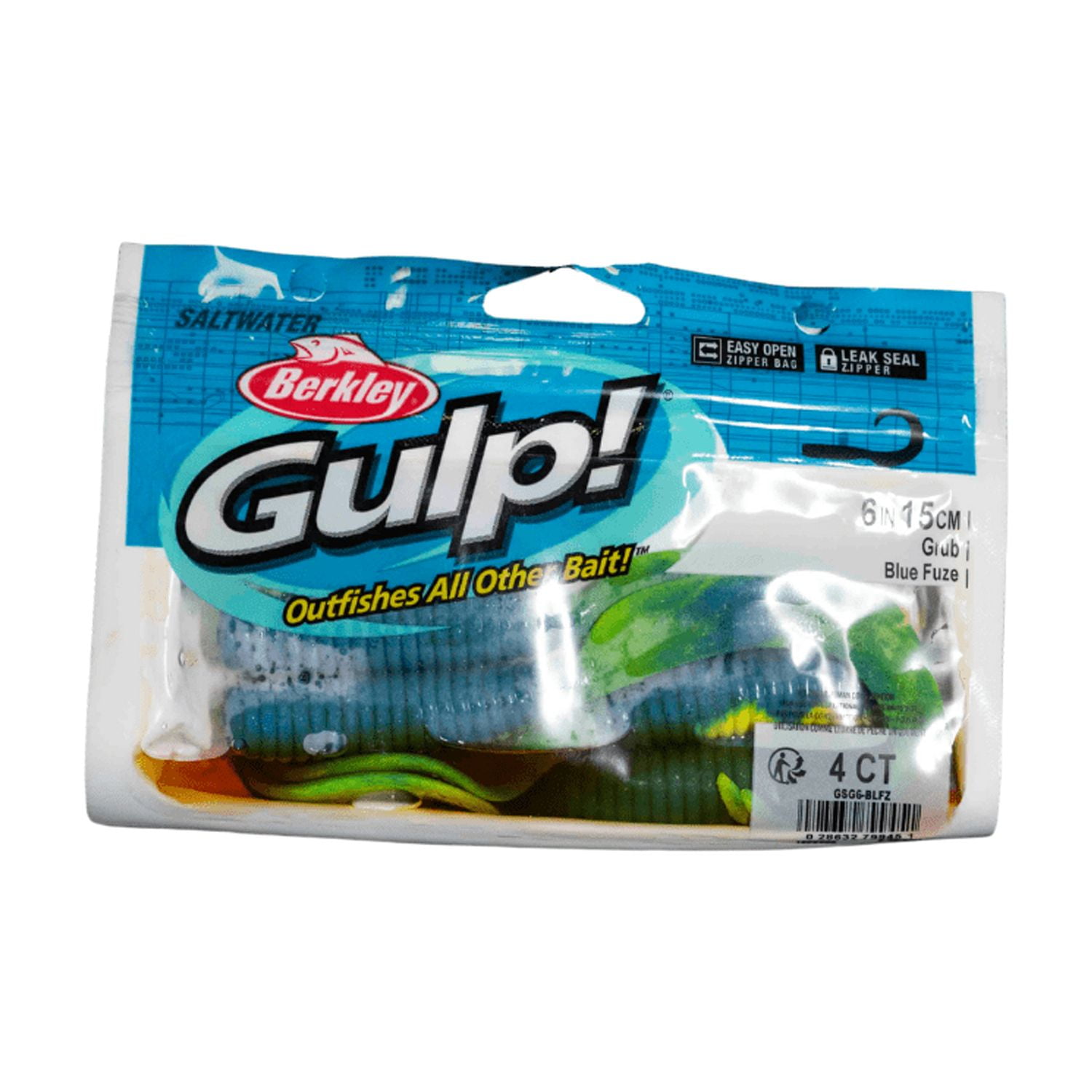 Berkley Gulp! Grub Fishing Soft Bait, Blue Fuze - Walmart.com