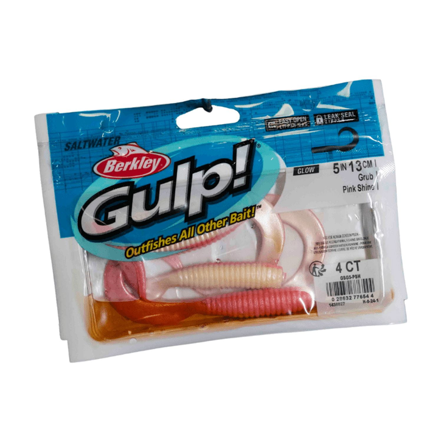Berkley Gulp! Saltwater Grub Soft Bait, Pink Shine - Walmart.com