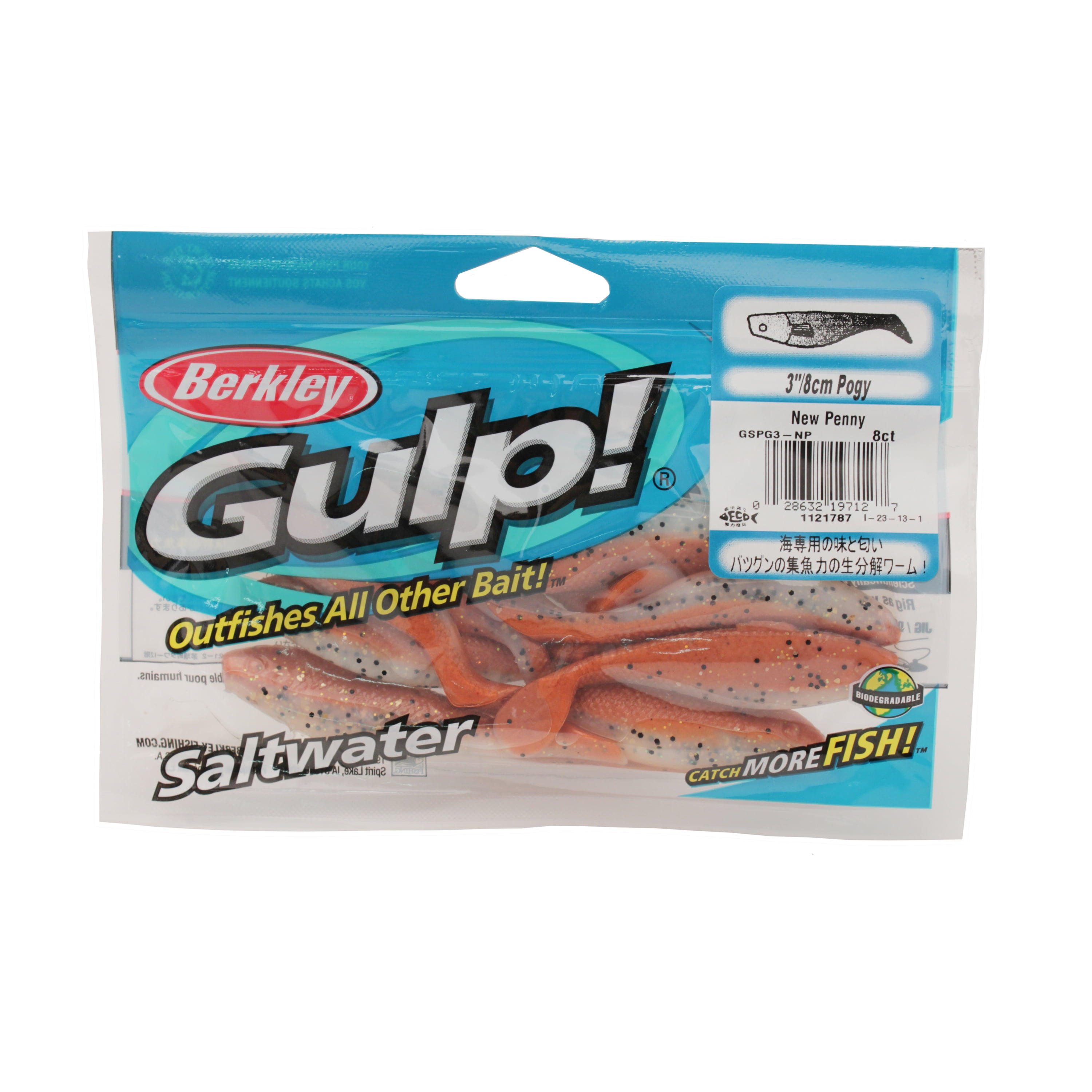 Berkley Gulp! Saltwater Pogy Soft Bait, New Penny - Walmart.com