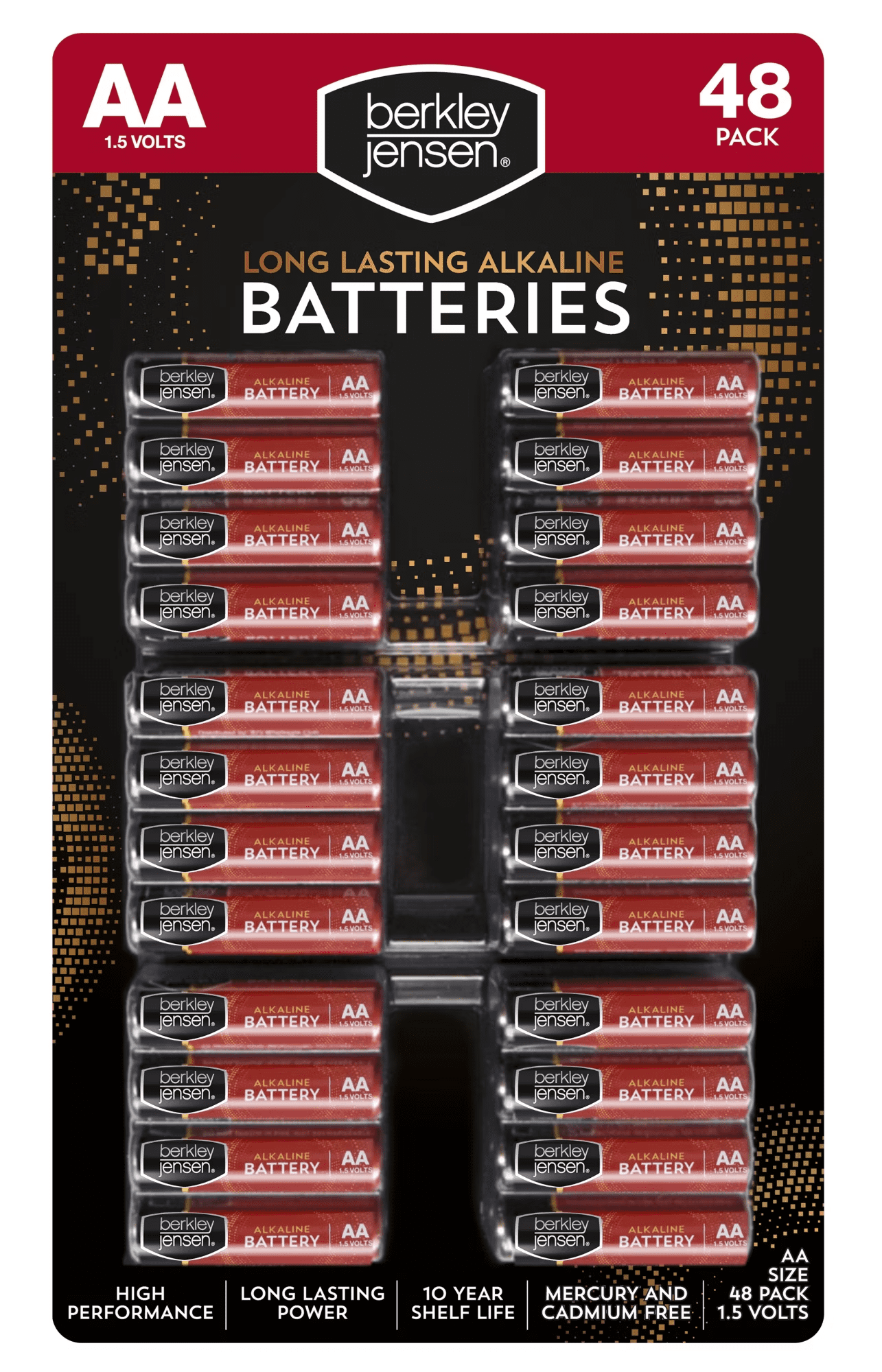 Berkley Jensen AA Alkaline Batteries, 48 ct - Walmart.com