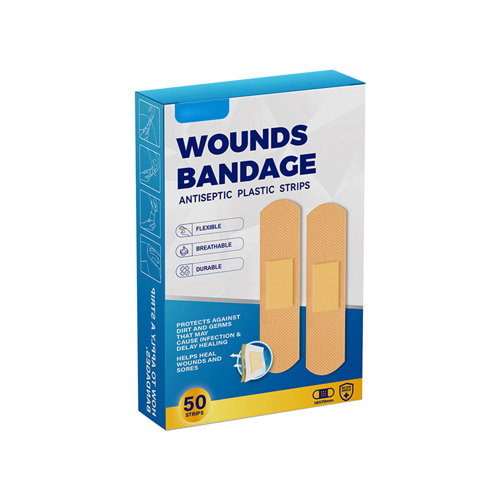 Berkley Jensen Bandages, Flexible Fabric Adhesive Bandages for Wound ...
