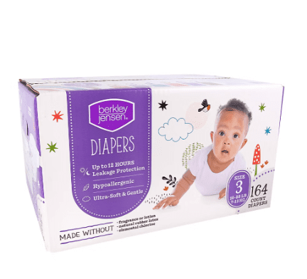 Berkley Jensen Diapers Size 3 (16-28 LB) 164 Count - Walmart.com