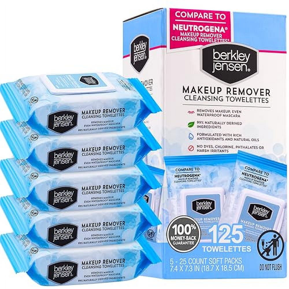 Berkley Jensen Makeup Remover Wipes,125 Cleansing Towelettes, Ultra ...