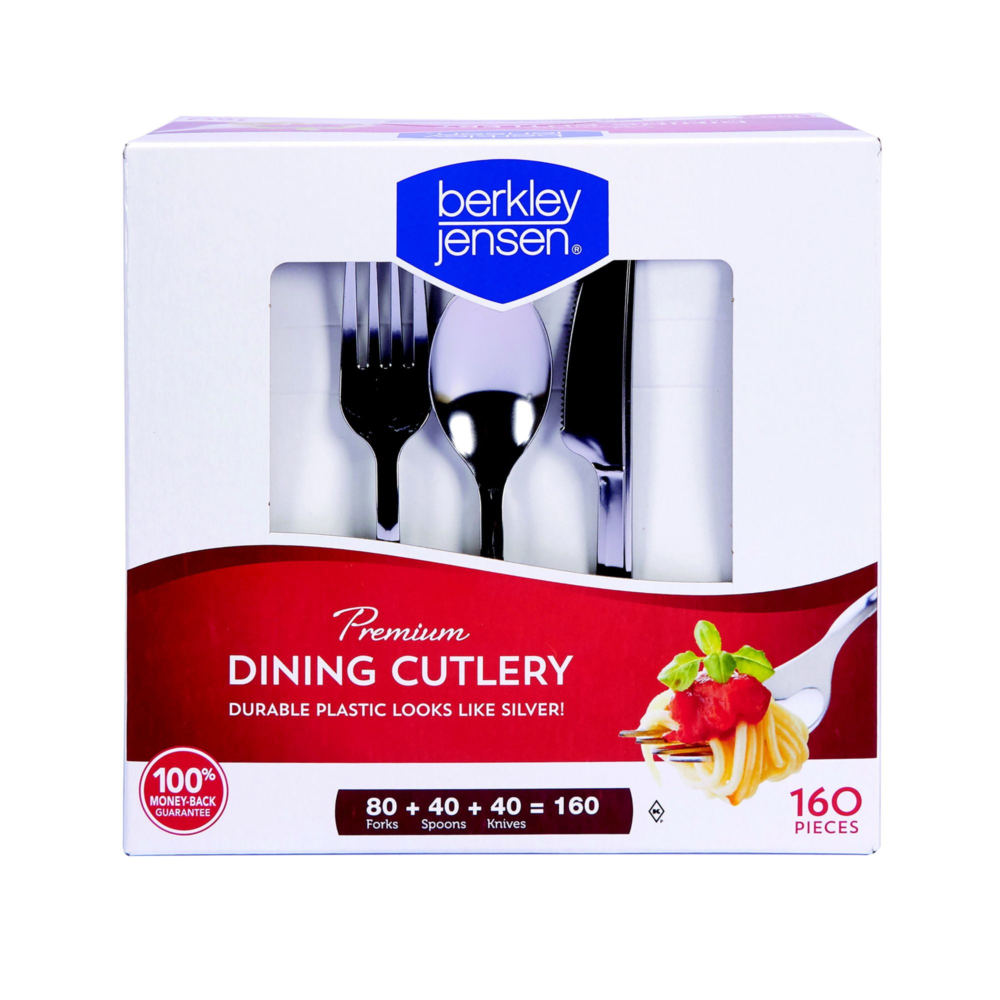 Berkley Jensen Premium Cutlery Set, 160 ct. - Walmart.com