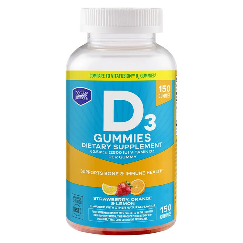 Berkley Jensen Vitamin D3 2,500IU Gummies, 150 ct. - Walmart.com