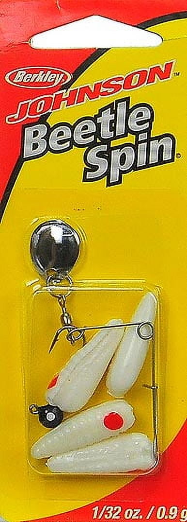 Johnson Beetle Spin 1/32oz White/red Nickel Blade Fishing Hard Bait ...
