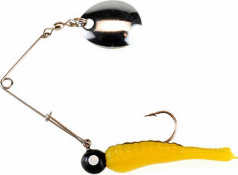 Berkley Johnson Beetle Spin 1/4 OZ Nickel Spinner With Yellow With Bla ...