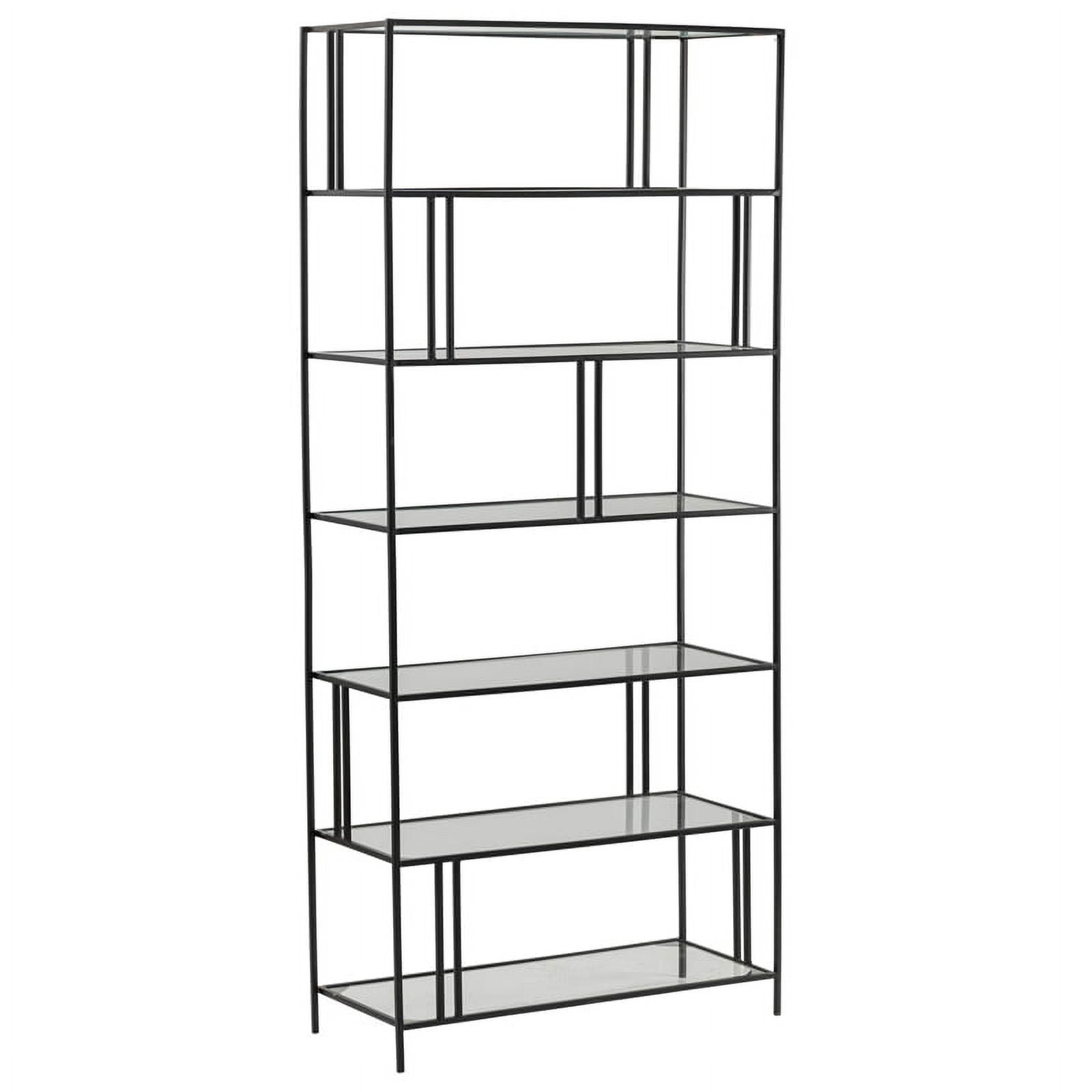 Berkley Metal and Glass Etagere Black Metal - Walmart.com