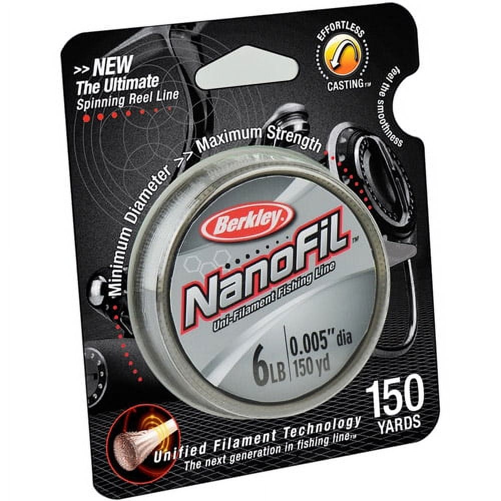 Berkley Nanofil Uni-Filament Fishing Line 4lb 150yd Clear Mist ...