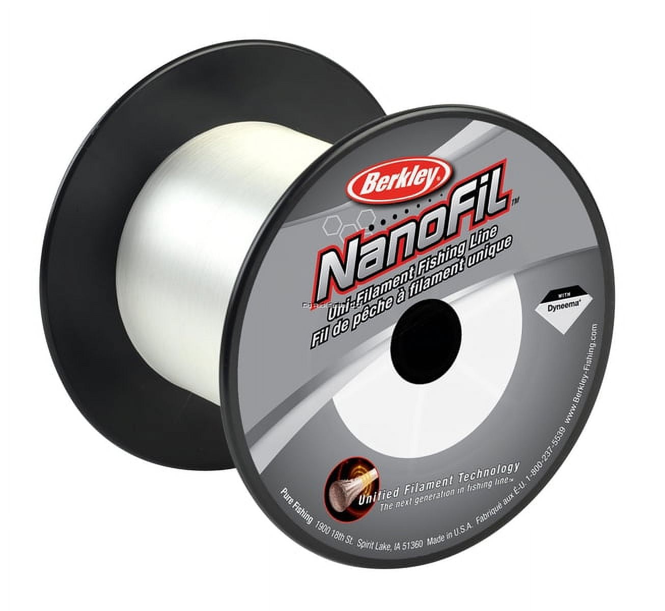 Berkley Nanofil Uni-Filament Line 8lb 1500yd Filler Spool Clear Mist ...