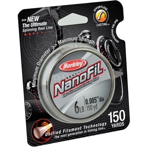 Berkley Nanofil Uni-Filament Line 8lb 150yd Filler Spool Clear Mist ...