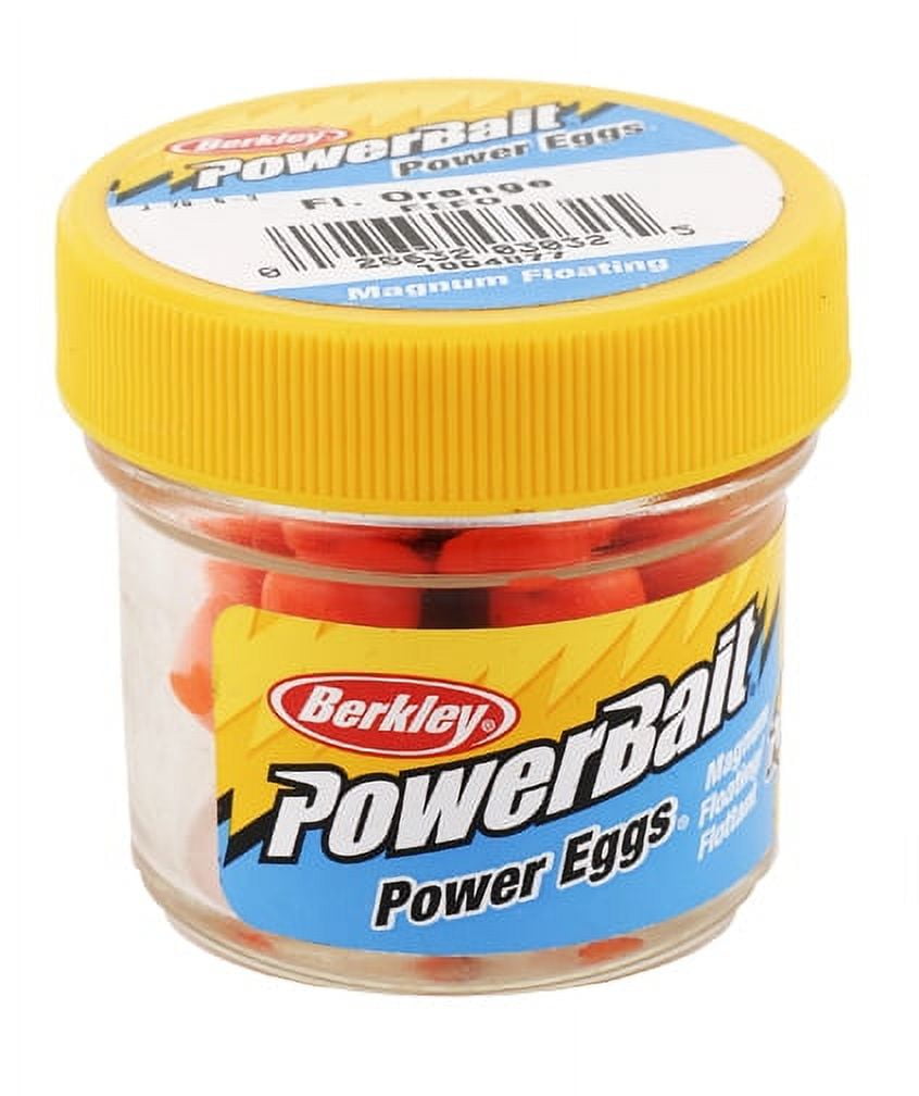 Berkley PowerBait Magnum Floating Power Eggs Fluorescent Orange, Fish ...