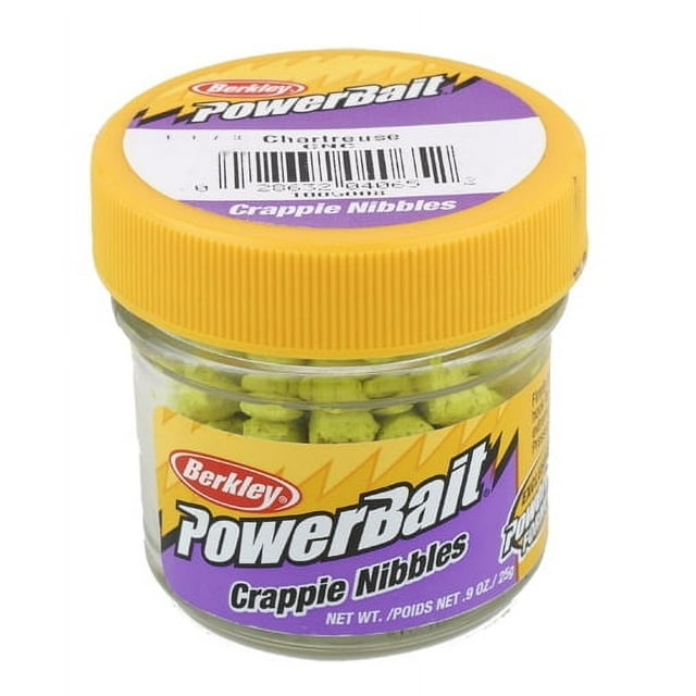 Berkley PowerBait Crappie Nibbles Chartreuse Fishing Bait Lure Scent ...