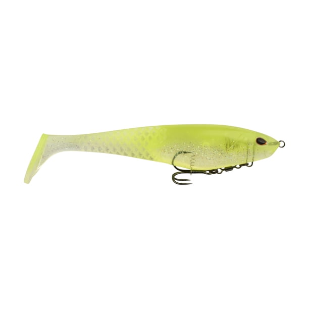 Berkley PowerBait® CullShad Fishing Bait, Lime Ice, 8 in, Soft Swimbait ...