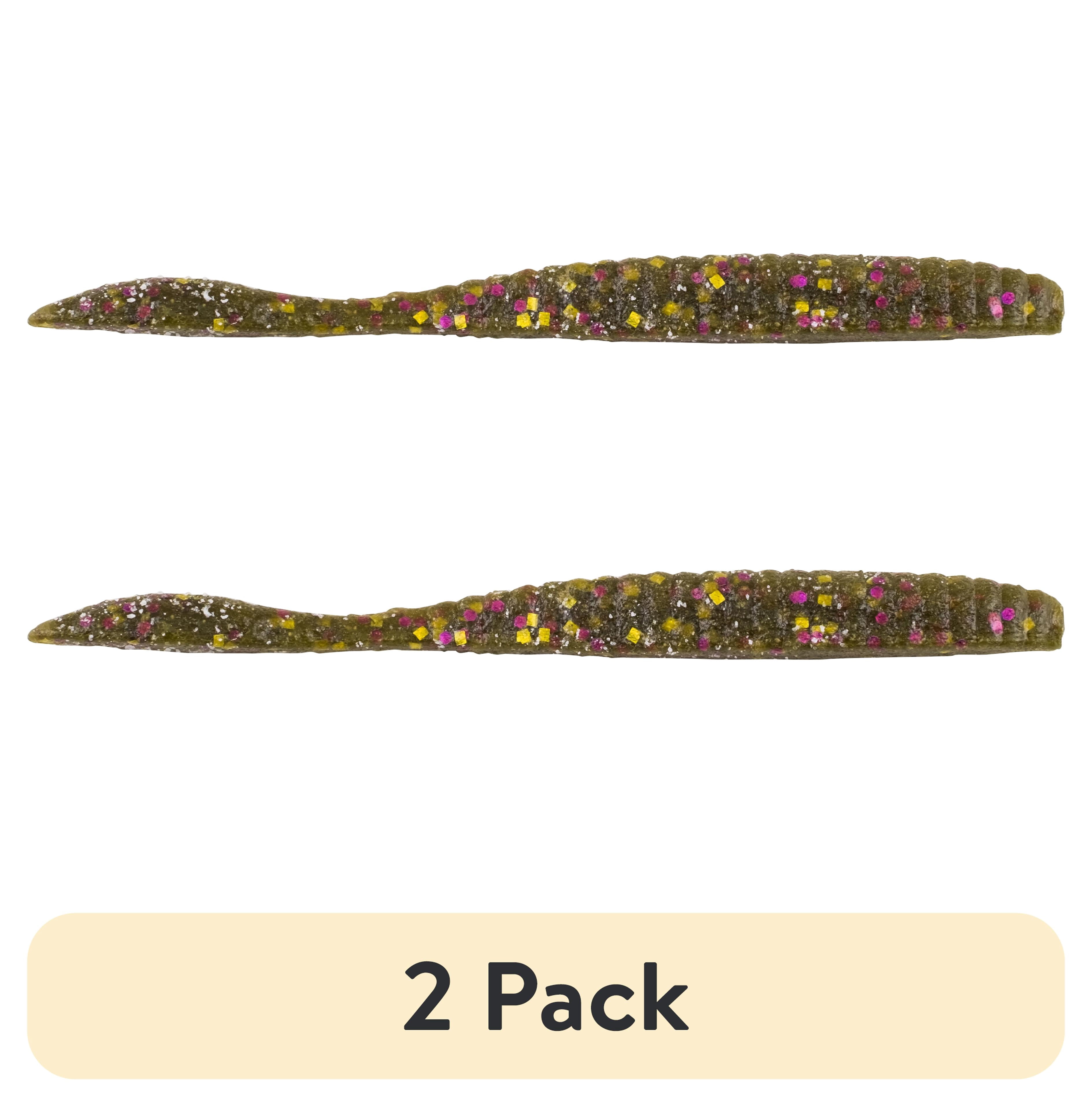 (2 pack) Berkley PowerBait® MaxScent Flat Worm Finesse Fishing Bait ...