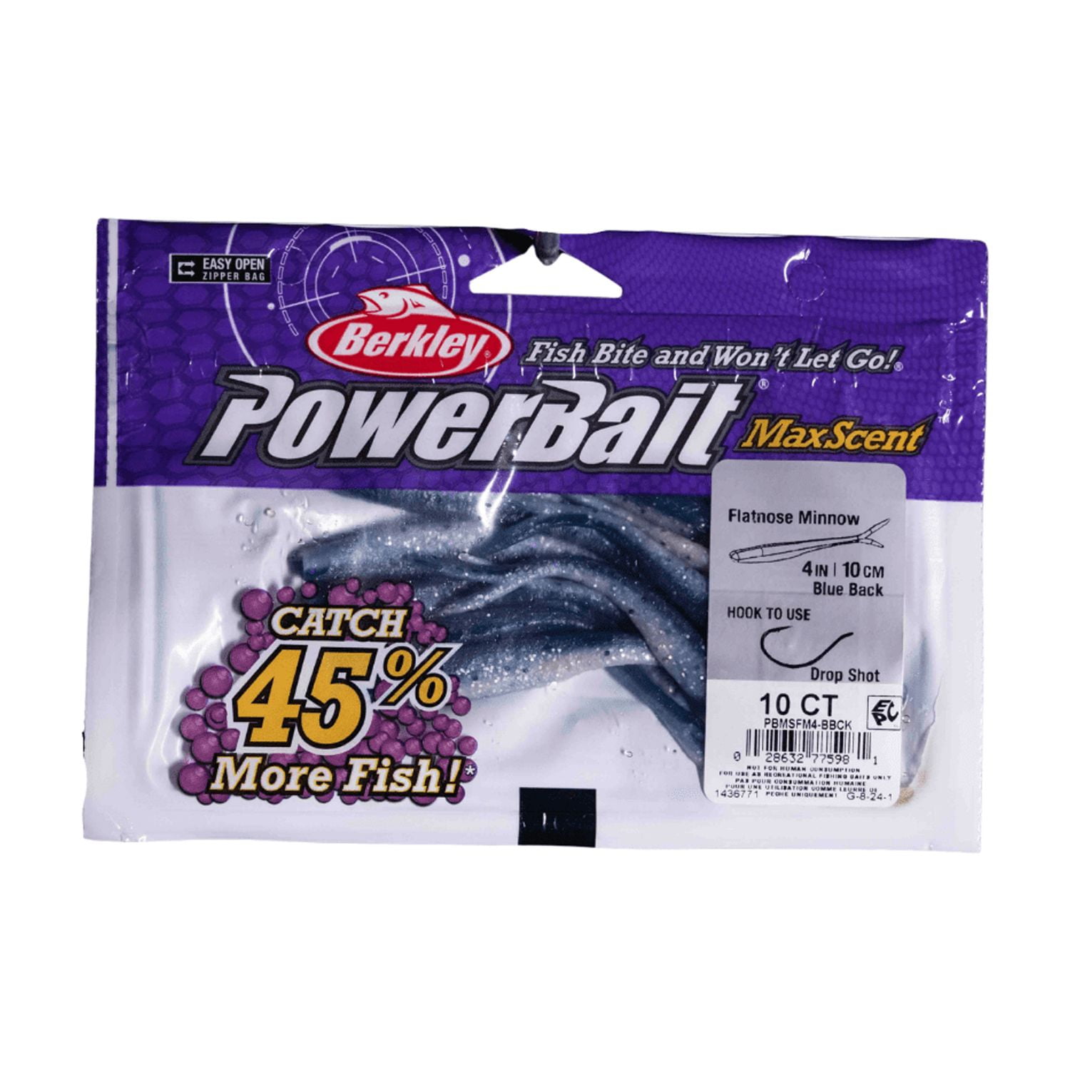 Berkley PowerBait MaxScent Flatnose Minnow Fishing Soft Bait - Walmart.com