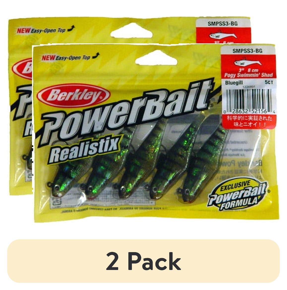(2 pack) Berkley PowerBait Pogy Swim Shad Fishing Soft Bait - Walmart.com