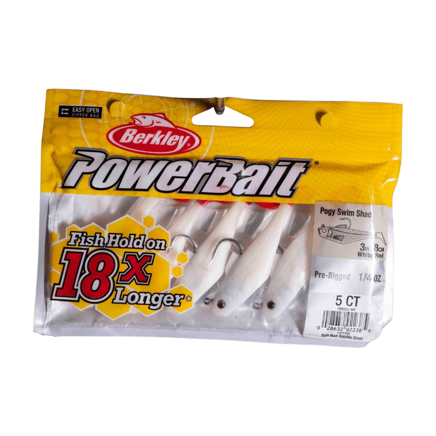 Berkley PowerBait Pogy Swim Shad Fishing Soft Bait - Walmart.com