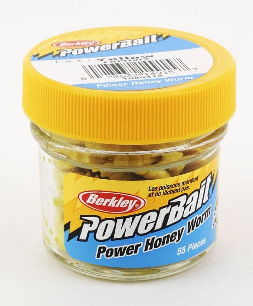 Berkley PowerBait Power Honey Worm Fishing Bait Yellow 1in 3cm Soft ...